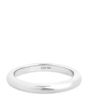 ASTRID & MIYU Rhodium-plated Stacking Ring - Silver