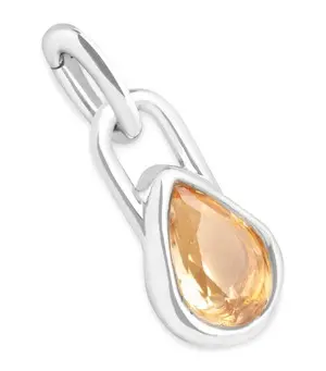 ASTRID & MIYU Rhodium-plated November Birthstone Charm - Silver