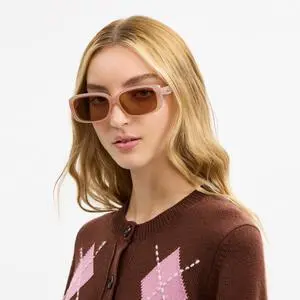 COACH® Quilted Rectangle Sunglasses