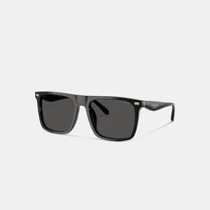 COACH Flat Top Square Sunglasses - Black