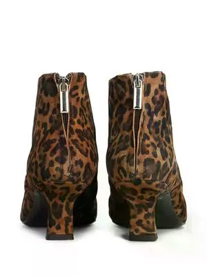 THE SELLER Leopard-print Ruched Boots