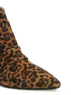 THE SELLER Leopard-print Ruched Boots