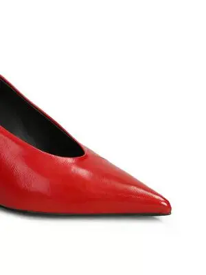 THE SELLER Pointed-toe Leather Pumps