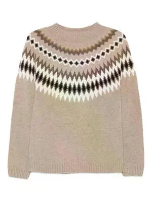 BEYOU Fair Isle Pattern Sweater