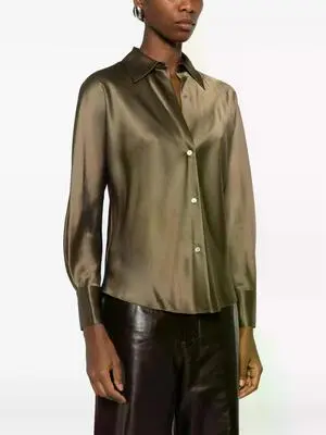 Vince Silk Shirt - Brown