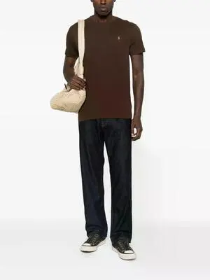 Polo Ralph Lauren Embroidered-logo T-shirt - Brown