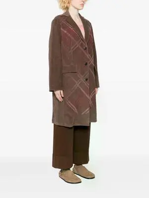 WHYCI Checked Corduroy Coat