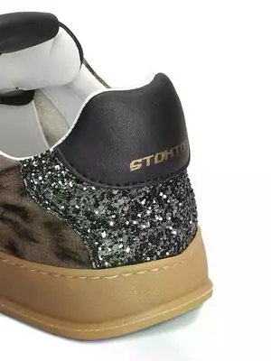 STKN Leopard-print Glitter Sneakers