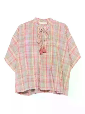 Vanessa Bruno Tassels Checked Top