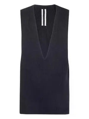 Rick Owens V-neck Wool Vest
