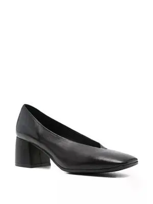 LORENA PAGGI Block-heel Square-toe Pumps - Black