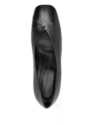 LORENA PAGGI Block-heel Square-toe Pumps - Black
