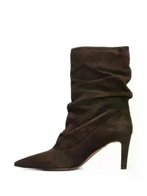 THE SELLER Suede Pointed-toe Stiletto Boots