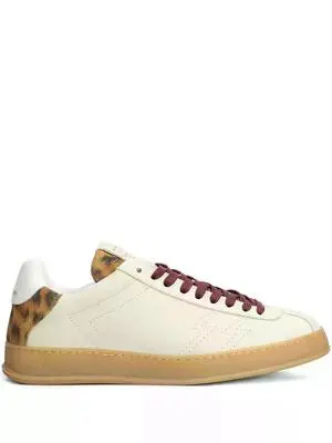 STKN Leopard Panel Leather Sneakers