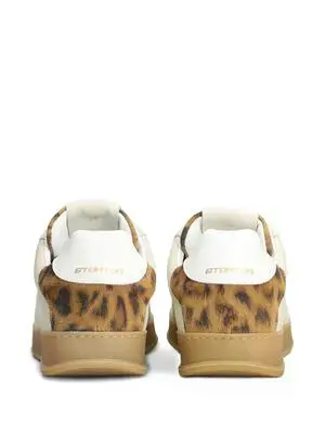 STKN Leopard Panel Leather Sneakers