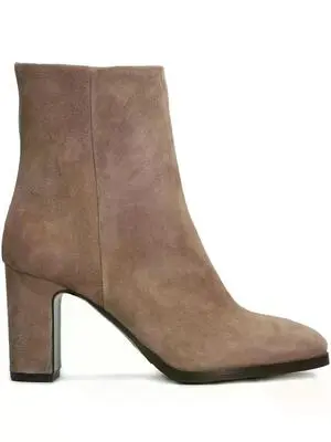 JULIE DEE Block Heel Suede Boots
