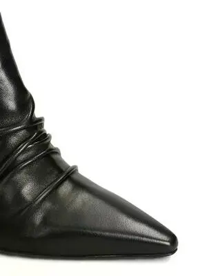 THE SELLER 80mm Ruched Pointed-toe Ankle Boots