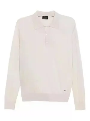 Brioni Knitted Polo Shirt - Neutrals