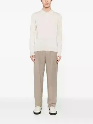 Brioni Knitted Polo Shirt - Neutrals