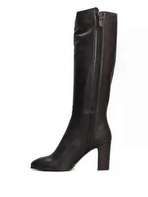 JULIE DEE Leather Zip-detail Boots