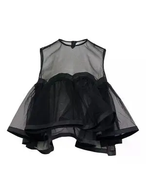 Noir Kei Ninomiya Tulle-layered Top