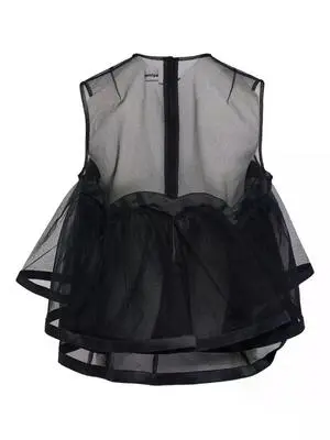 Noir Kei Ninomiya Tulle-layered Top