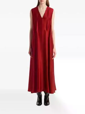 Khaite Syd" Dress In Silky Italian Twill - Red