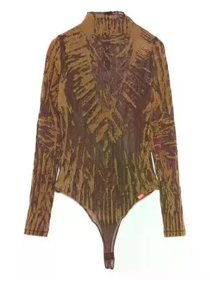 DIESEL® Abstract-print High-neck Bodysuit