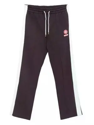 Casablanca Side-stripe Cotton Trousers - Purple