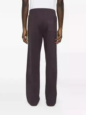 Casablanca Side-stripe Cotton Trousers - Purple