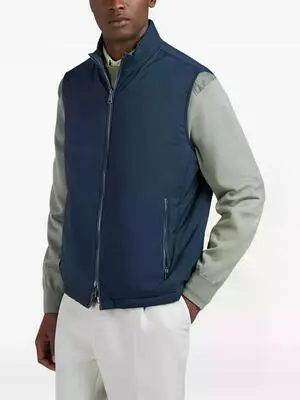 Paul & Shark Padded Reversible Vest - Blue