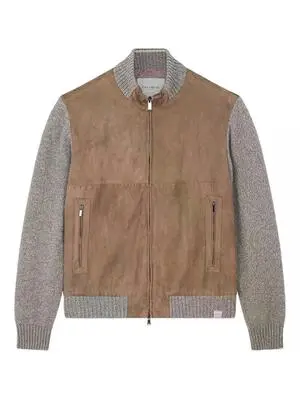 Paul & Shark Suede-panel Jacket - Brown