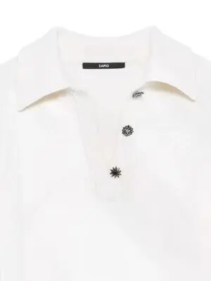 SAPIO Button-embellished Polo Top