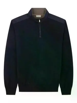 Paul & Shark Half-zip Virgin Wool Sweater - Blue