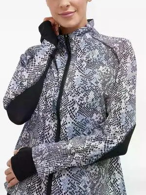 Adidas Snakeskin-print Zip-up Track Jacket - Black