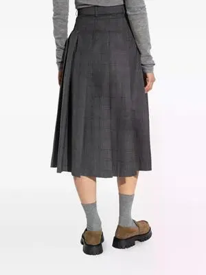 Officine Générale Pleated Checked Skirt