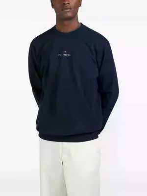 Paul & Shark Logo-print Cotton Sweatshirt - Blue