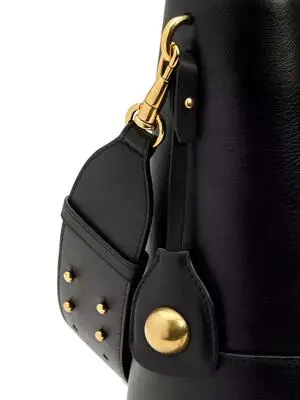 AMI Paris Carrousel Leather Tote Bag - Black
