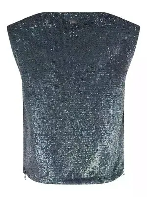 Herno Sequin-embellished Sleeveless Top - Blue