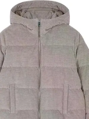 Paul & Shark Hooded Corduroy Puffer Jacket