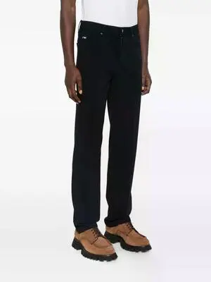 Emporio Armani Logo-detail Trousers - Blue