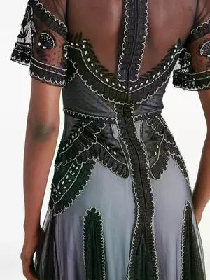 TEMPERLEY LONDON Camile Embroidered Pleated Gown