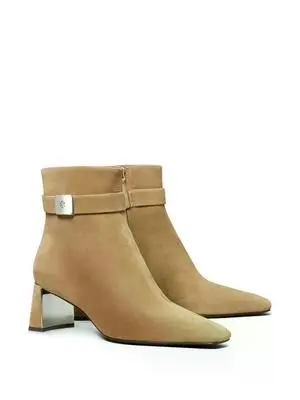 Tory Burch 55mm Buckle-detail Boots - Neutrals