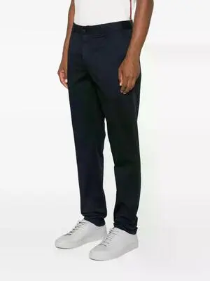 WHITE SAND Cotton-blend Straight-leg Trousers - Blue