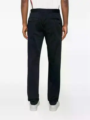 WHITE SAND Cotton-blend Straight-leg Trousers - Blue