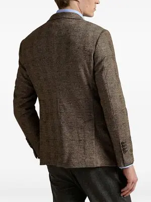 Polo Ralph Lauren Checke-pattern Single-breasted Blazer - Brown