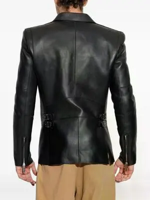 Dsquared2 Single-breasted Leather Blazer