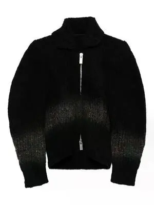 Sacai Zip-front Speckled Cardigan