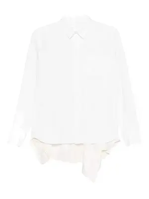 Sacai Ruffled Layered Shirt - White