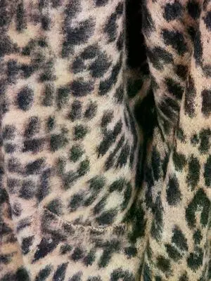 LANEUS Leopard-print Button-up Cardigan